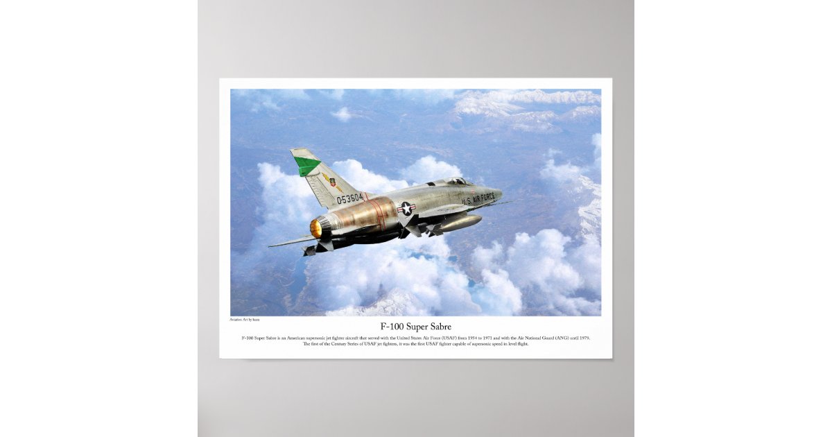 F-100 Super Sabre Poster | Zazzle