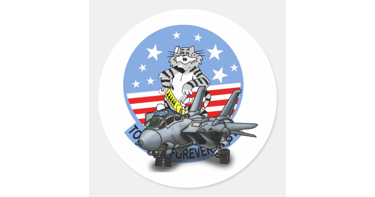 F-14 TOMCAT Forever Classic Round Sticker | Zazzle