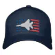 F-15 Fighter Jet Stars and Stripes Red White Blue Embroidered Baseball ...