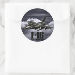 F-16 Fighting Falcon Classic Round Sticker | Zazzle
