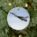 F-16 Thunderbird In Flight Ceramic Ornament | Zazzle