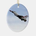 F-16 Thunderbird In Flight Ceramic Ornament | Zazzle