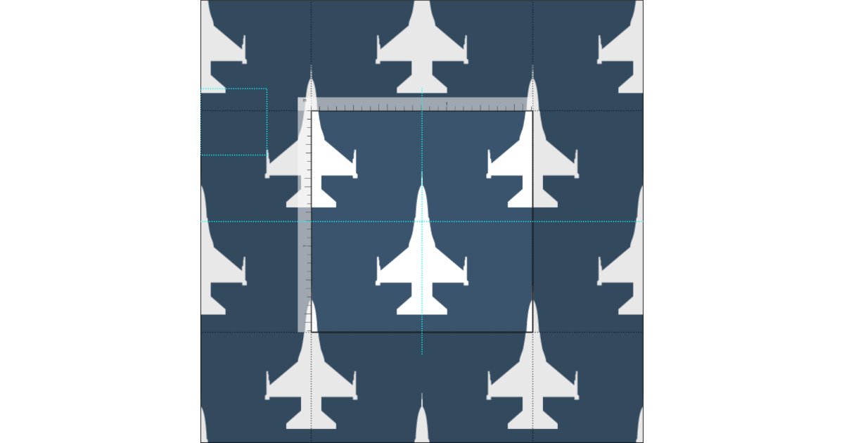 F-16 Viper Fighter Jet Pattern White on Dusty Blue Fabric | Zazzle