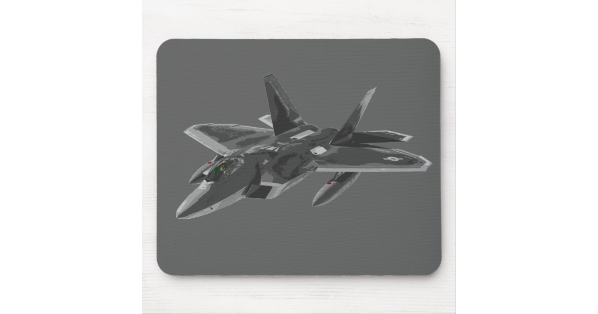 F 22 Raptor Stealthy Fighter Aircraft Mouse Pad | Zazzle