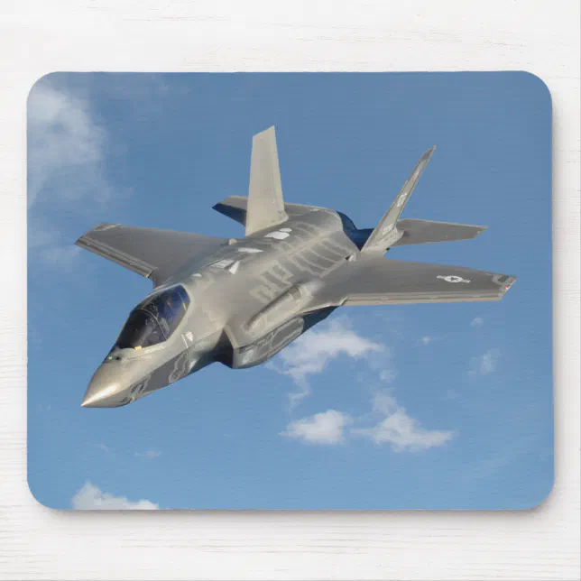F-35 Lightning II Panther Jet Fighter in Sky Mouse Pad | Zazzle