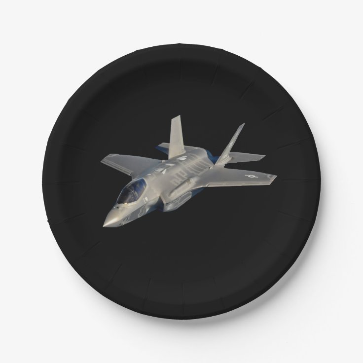 F-35 Lightning II Panther Jet Fighter Paper Plates | Zazzle