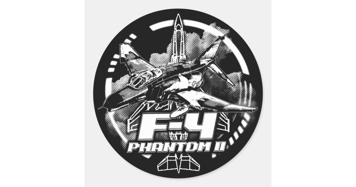 F-4 Phantom II Classic Round Sticker | Zazzle