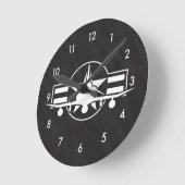 F-4 Phantom II Military Fighter Jet Airplane Round Clock | Zazzle