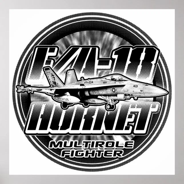 F/A-18 Hornet Poster Template WT Poster | Zazzle