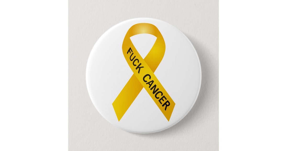 F Cancer Ribbon Button | Zazzle