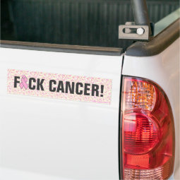 "F*CK CANCER" Breast Cancer Bumper Stickers | Zazzle