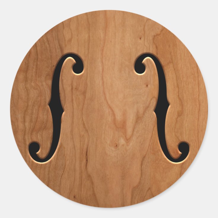 F-Holes -wg Classic Round Sticker | Zazzle