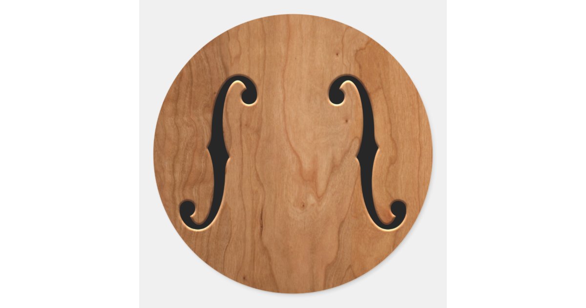 F-Holes -wg Classic Round Sticker | Zazzle