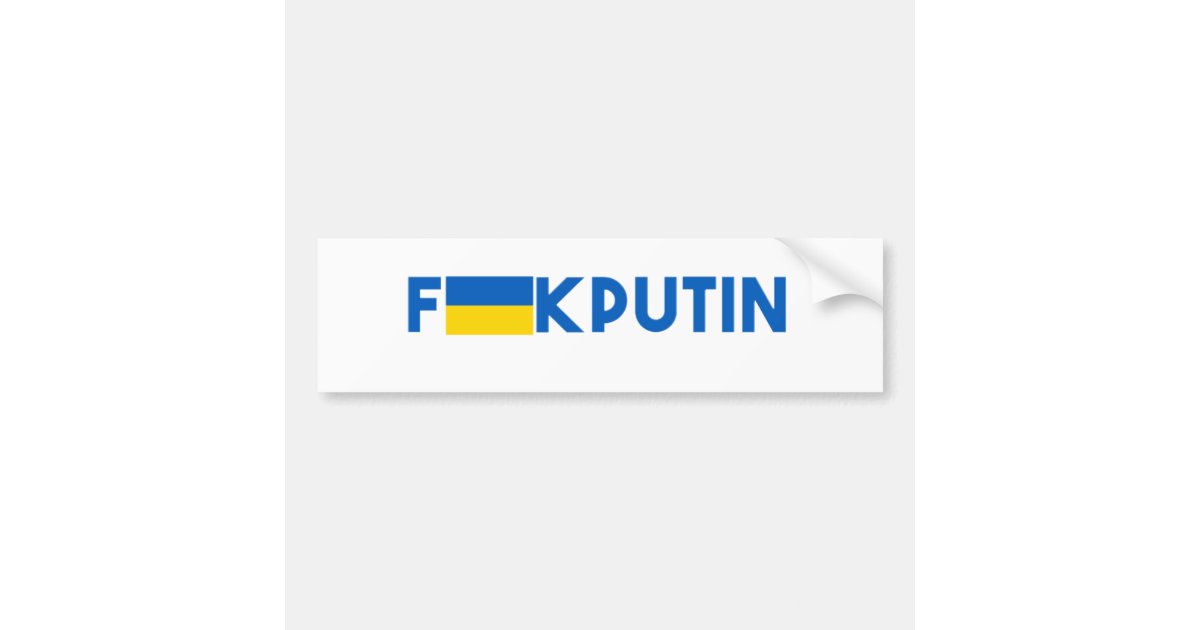 F**k Putin Bumper Sticker | Zazzle