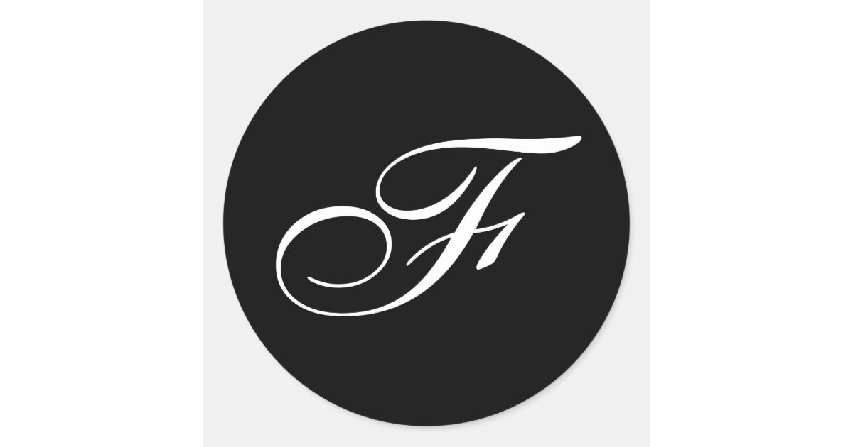 F Monogram Stickers | Zazzle