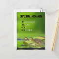 F.R.O.G Forever.Rely.On.GOD Post Card | Zazzle
