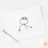 F Yea Rage Face Meme Classic Round Sticker | Zazzle
