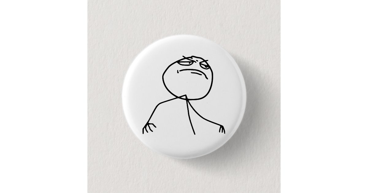 F Yea Rage Face Meme Pinback Button | Zazzle