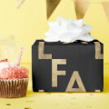 FA LA LA Bold Letters Modern Minimal Black & Gold Wrapping Paper | Zazzle
