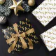 FA LA LA Bold Letters Modern Minimal Black & Gold Wrapping Paper Sheets ...