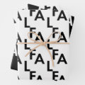 FA LA LA Bold Letters Modern Minimal Black & White Wrapping Paper ...