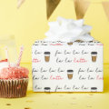 Fa la la la Latte Christmas Coffee Illustration Wrapping Paper | Zazzle
