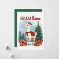 Fa La La Llama Christmas Card | Zazzle