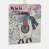Fa La La Llama Cute Christmas Ceramic Ornament | Zazzle