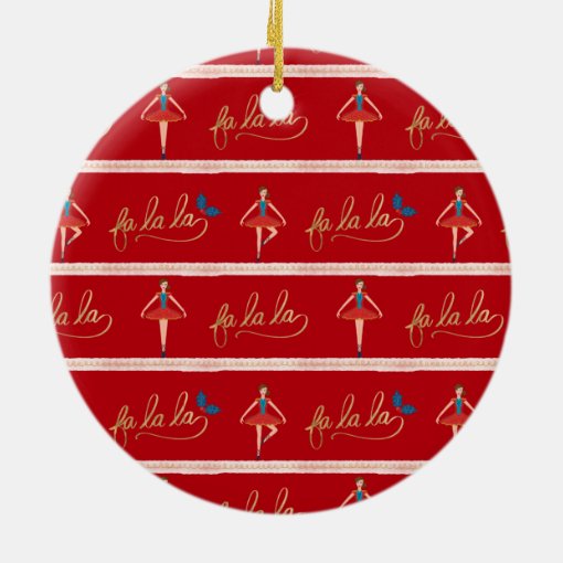 Fa La La Nutcracker Ballet Christmas Characters Ceramic Ornament | Zazzle
