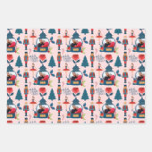 Fa La Nutcracker Christmas Family Photo Snow Globe Wrapping Paper ...