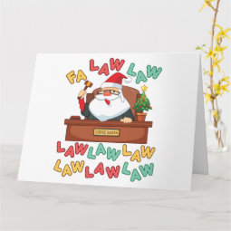 Fa Law Law Lawyer Christmas Santa Judge Card | Zazzle
