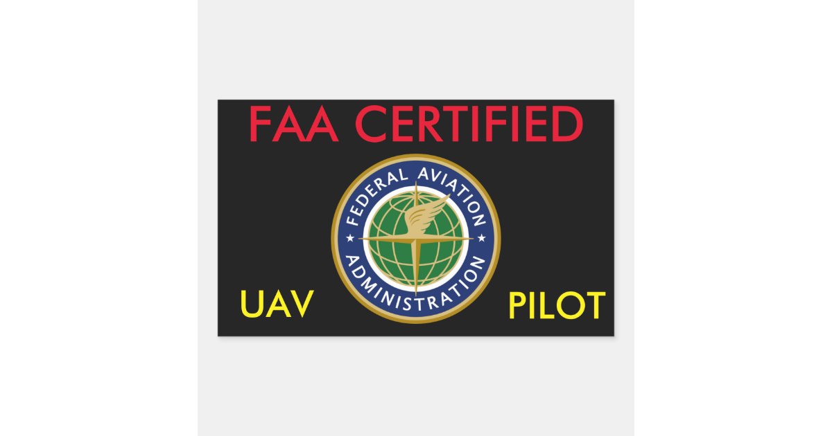 FAA CERTIFIED DRONE STICKER | Zazzle.com