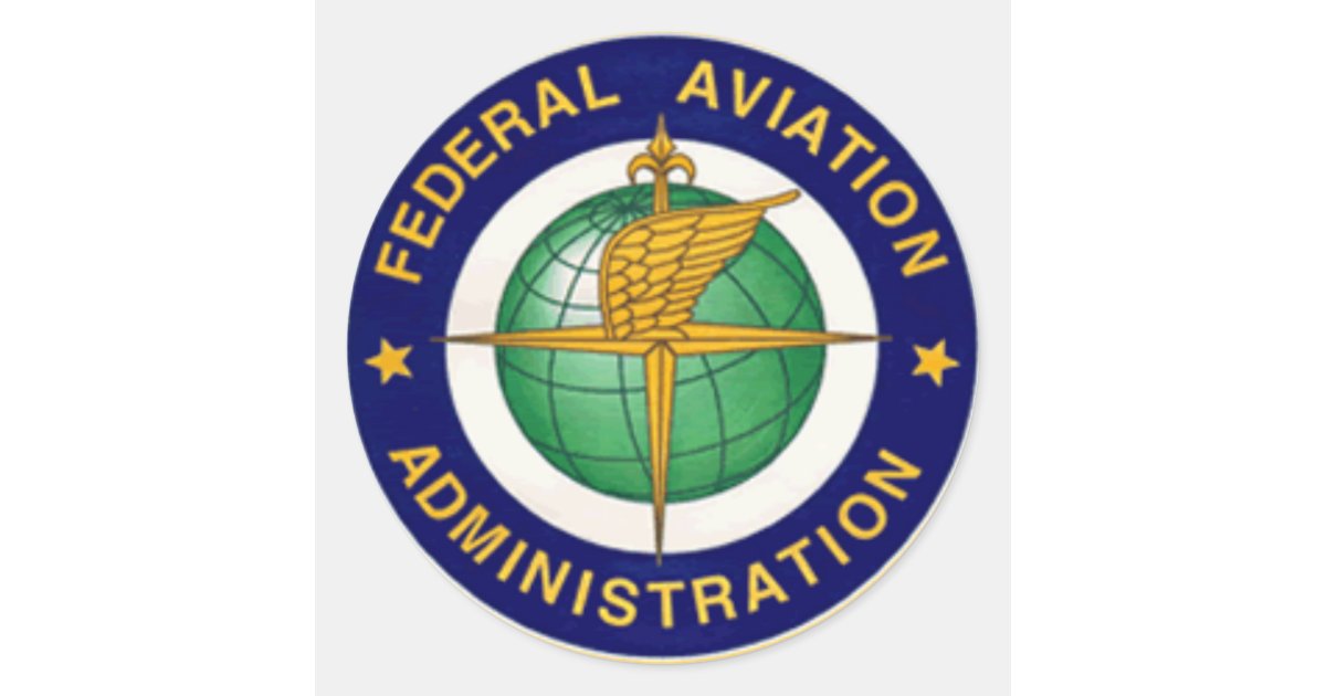 FAA INSIGNIA ROUND CLASSIC ROUND STICKER | Zazzle