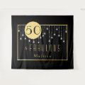 Fab 50th Birthday Cool Fun Black Tapestry | Zazzle