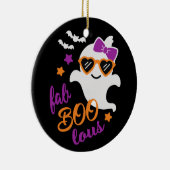 Fab Boo Lous Halloween Ghost Cute Ceramic Ornament | Zazzle