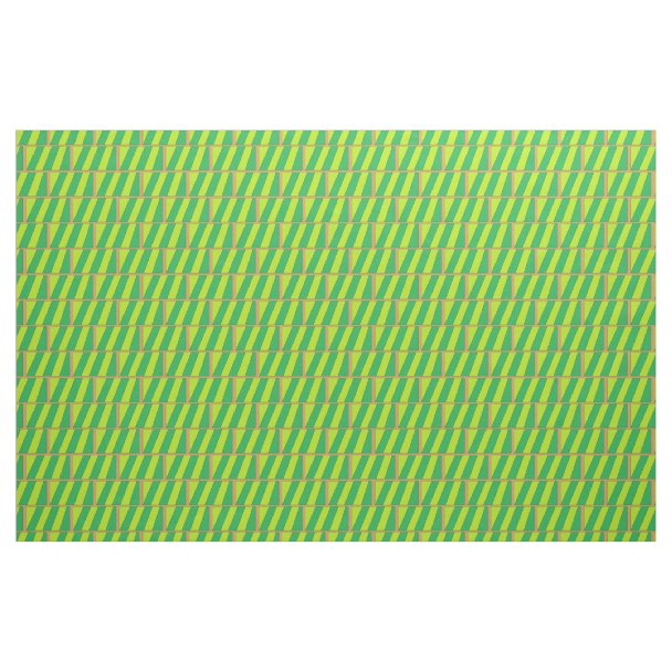 Stylish Lime Green Black & White Geometric Pattern Fabric | Zazzle