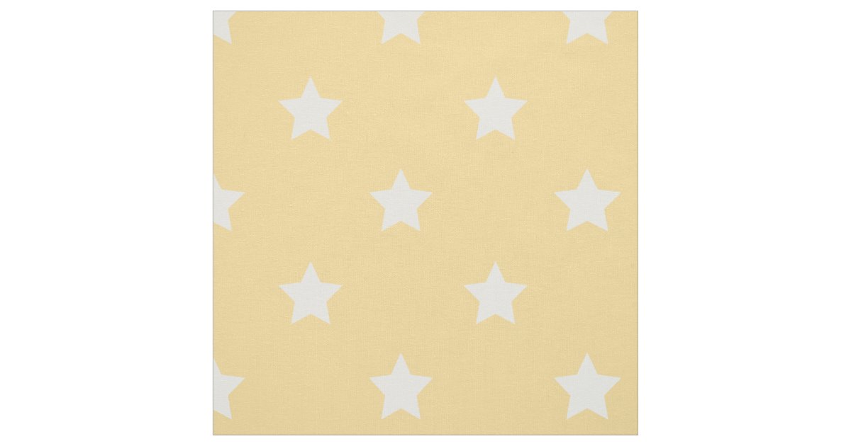 Fabric: Yellow & white stars Fabric | Zazzle.com