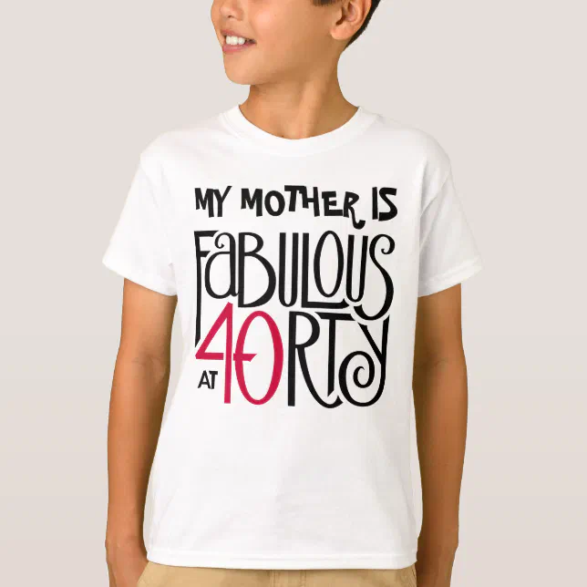 Fabulous at 40 red T-Shirt | Zazzle