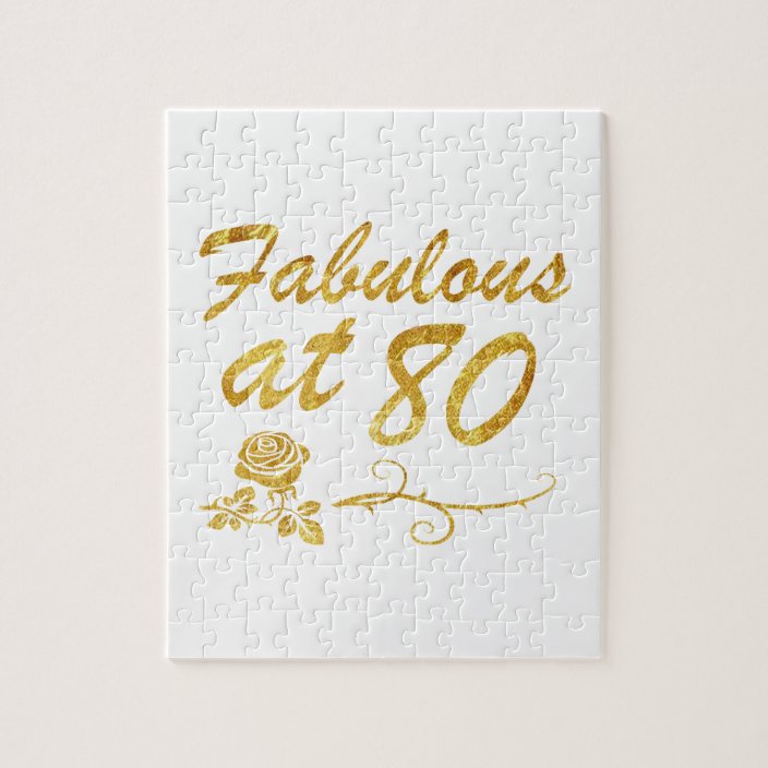 Fabulous at 80 years jigsaw puzzle | Zazzle.com