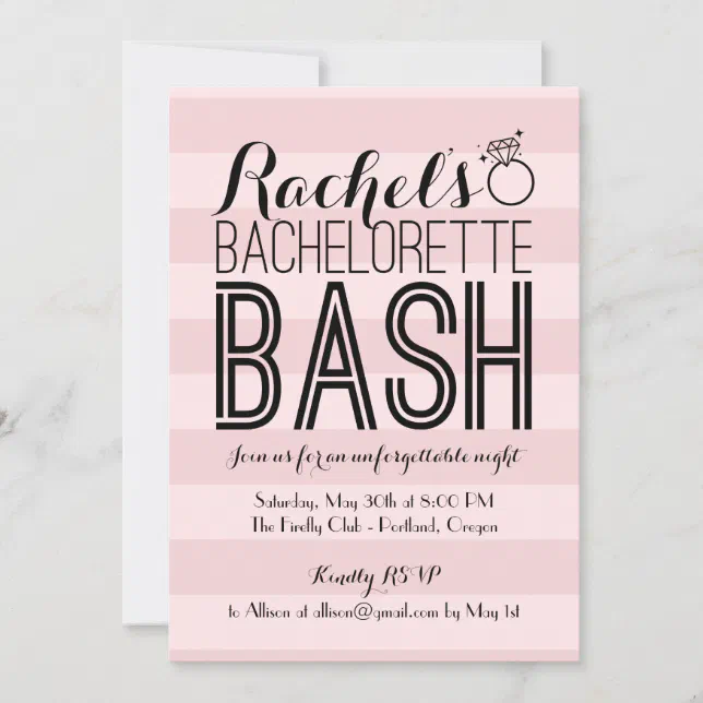 Fabulous Bash | Bachelorette Party Invitation | Zazzle
