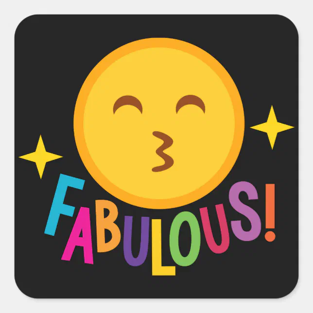 Fabulous face word art sticker | Zazzle