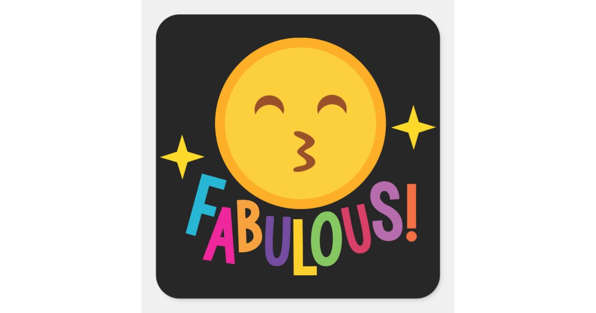Fabulous face word art sticker | Zazzle