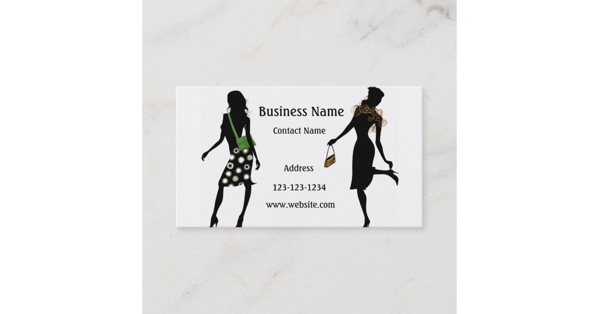 Fabulous Fashion Retail business card | Zazzle