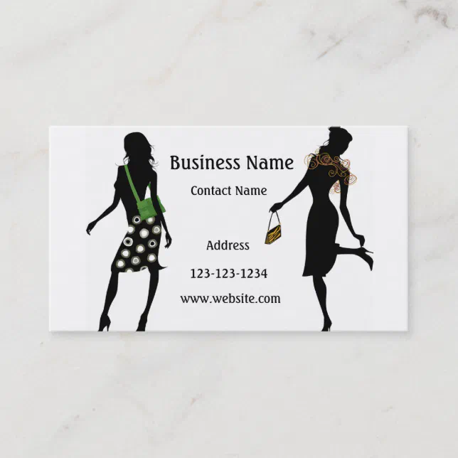 Fabulous Fashion Retail business card | Zazzle