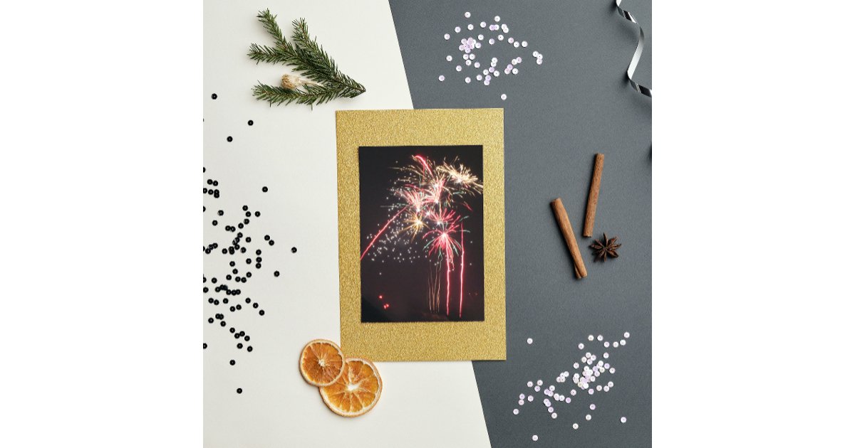Fabulous Fireworks Holiday Card | Zazzle