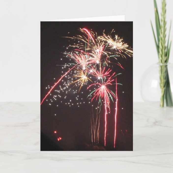 Fabulous Fireworks Holiday Card | Zazzle.com