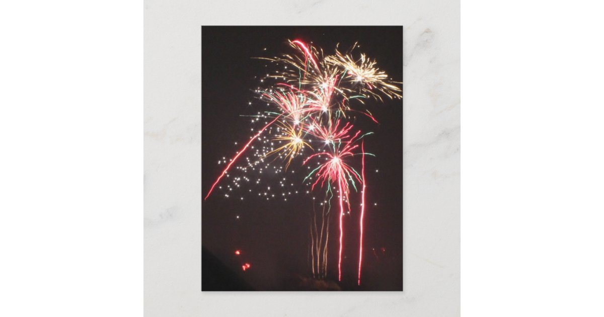 Fabulous Fireworks Postcard | Zazzle