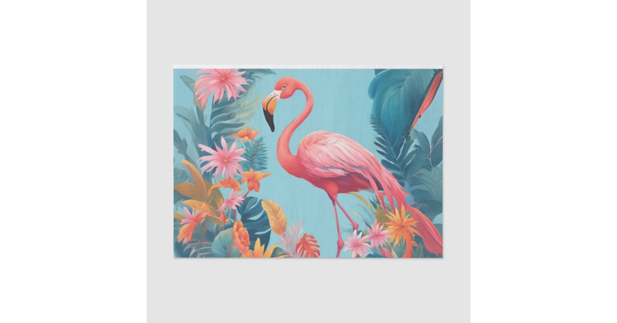 Fabulous Flamingo Decoupage Tissue Paper | Zazzle