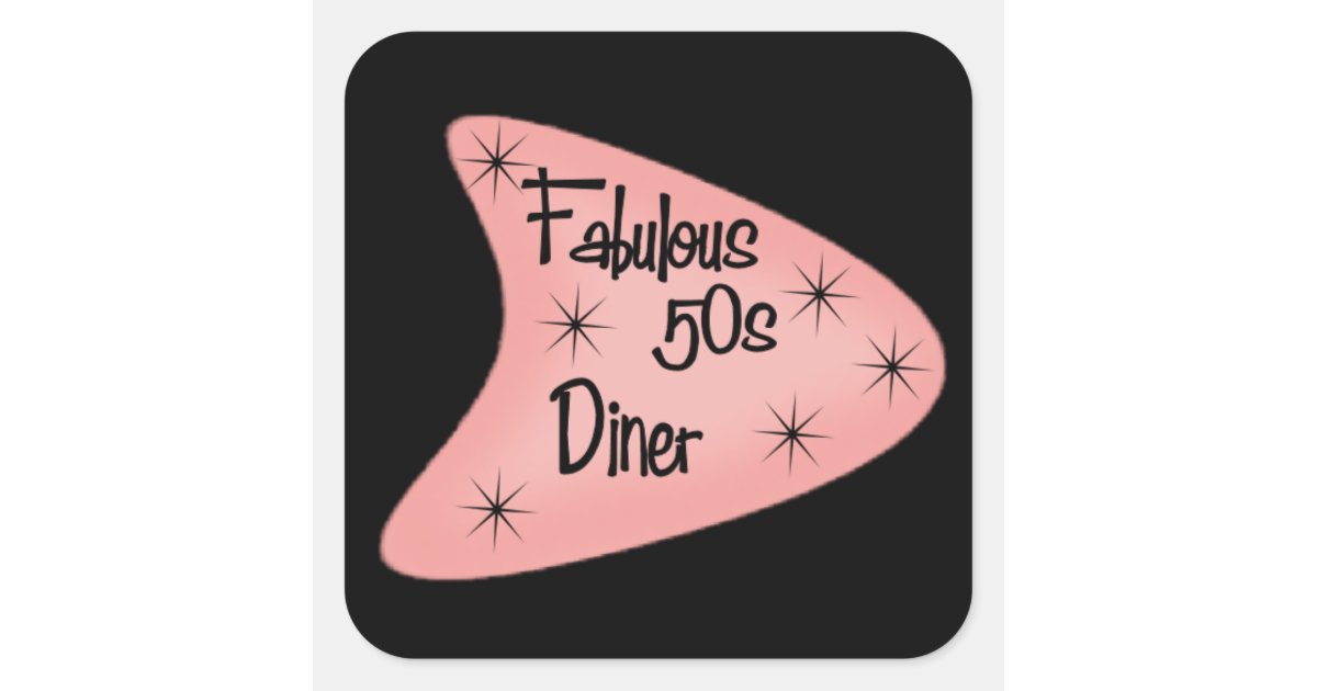 Fabulous retro Fifties Diner sticker | Zazzle.com
