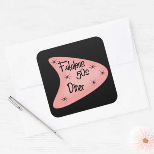 Fabulous retro Fifties Diner sticker | Zazzle